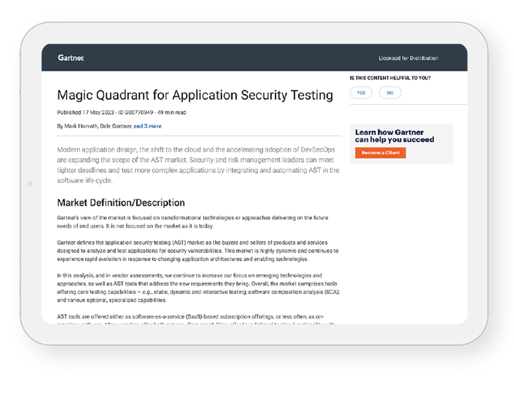 Gartner 2023 Magic Quadrant for Application Security Testing - Checkmarx