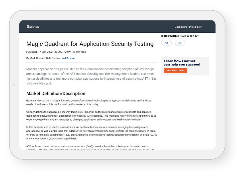 Gartner 2023 Magic Quadrant for Application Security Testing - Checkmarx